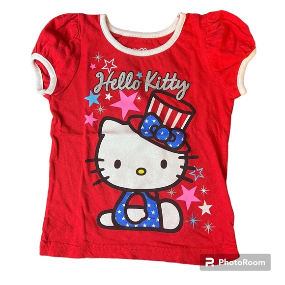 Hello Kitty | Shirts & Tops | Hello Kitty Red Patriotic Tshirt Size 4t ...